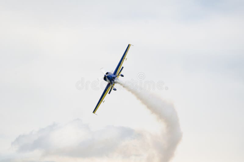 Lightweight Aircraft in Half Loop Stock Image - Image of diagonal ...