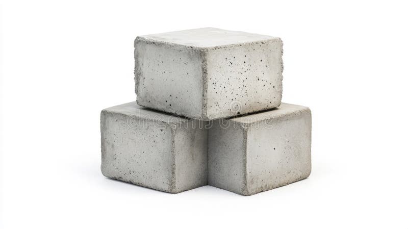 Lightweight Concrete Blocks Isolated on White Background Stock ...