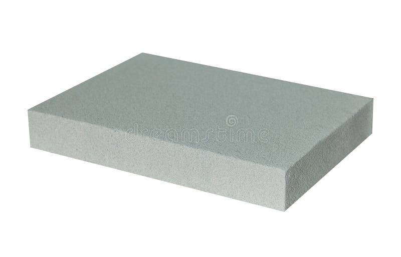 Lightweight Construction Brick Isolated on White. Lightweight Foamed ...