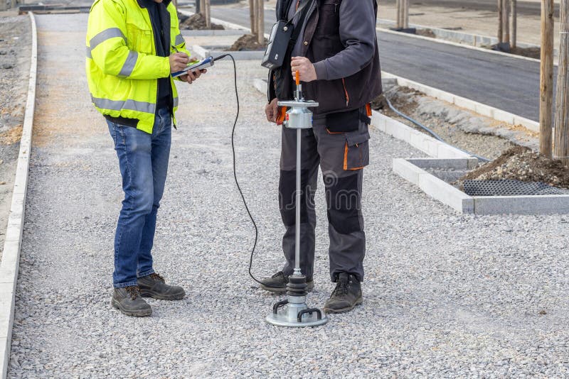 Lightweight Deflectometer Used in Earthwork Testing Stock Photo - Image ...