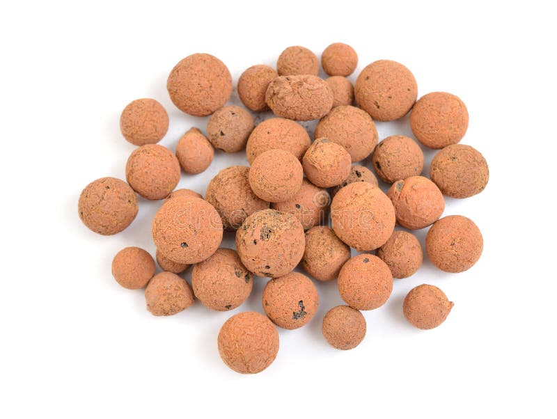 Expanded Lightweight Clay Pebbles in Glass Bowl Stock Image - Image of ...