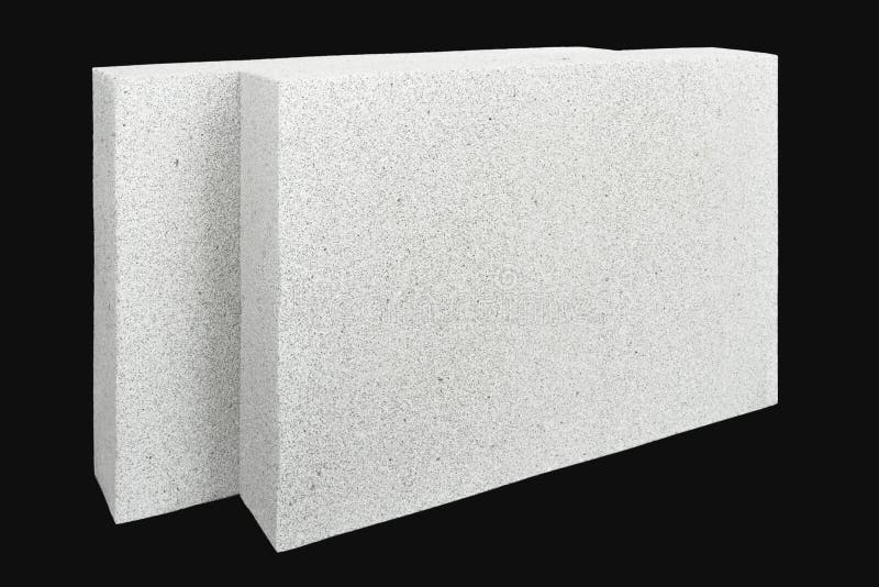 Lightweight Foamed Gypsum Block Isolated on Black Stock Image - Image ...