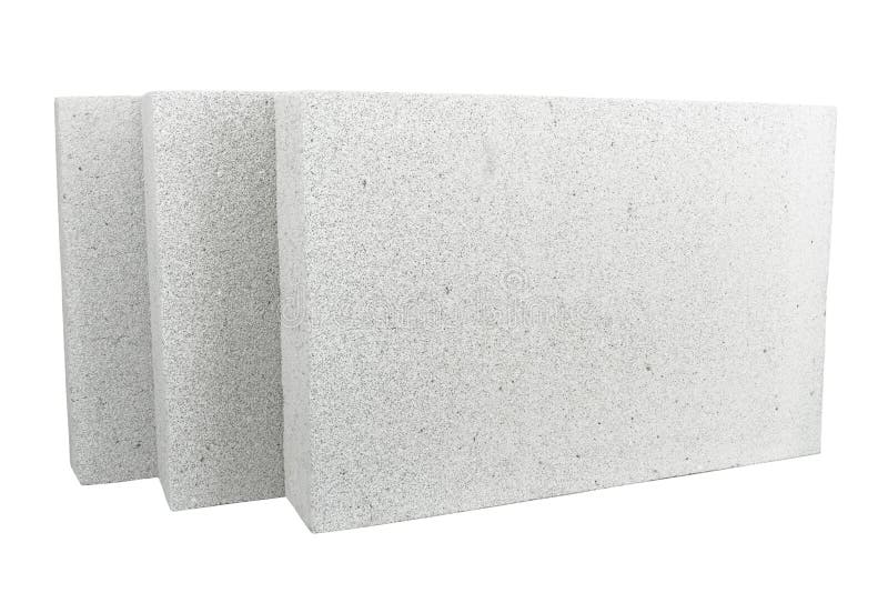 Lightweight Foamed Gypsum Block Isolated On White Stock Image - Image ...
