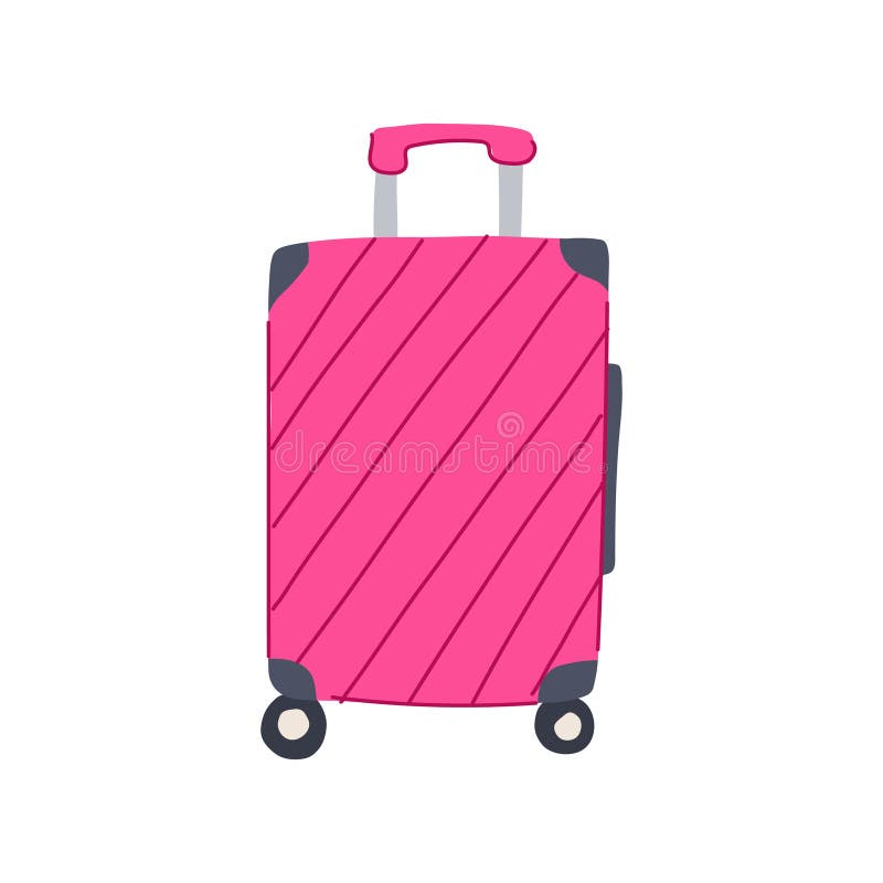 Lightweight Hard Shell Suitcase Cartoon Vector Illustration Stock ...