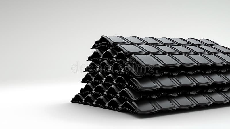 Lightweight Metal Roofing Stack Display Stock Illustration ...