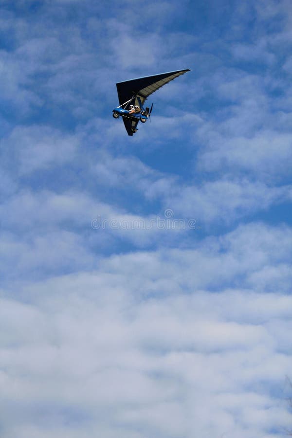 Blue Glider on blue stock image. Image of captures, pilot - 369974957
