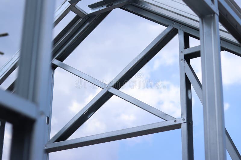 Lightweight Steel Thin-walled Structures. Frames for Warehouses Stock ...