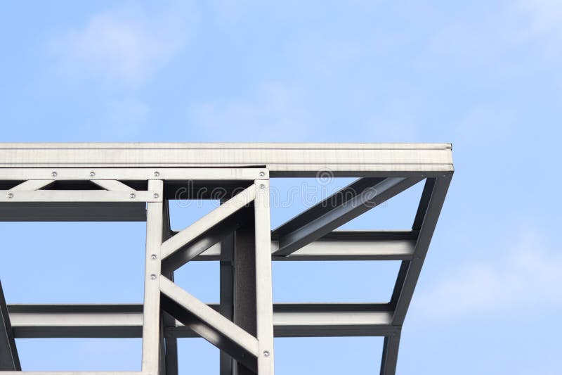 Structure of a Steel Frame for Construction Against the Sky Stock Image ...