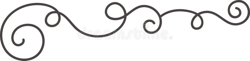 Ligne De Calligraphie Courbe Illustration de Vecteur - Illustration du ...