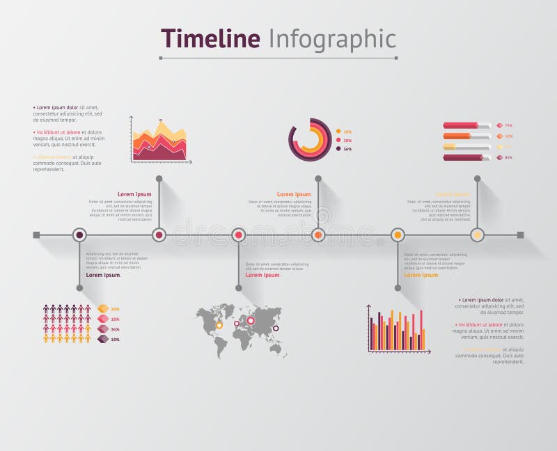 Ligne de temps infographic illustration de vecteur. Illustration du ...
