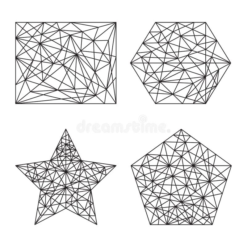 Ligne forme de polygone illustration de vecteur. Illustration du ...
