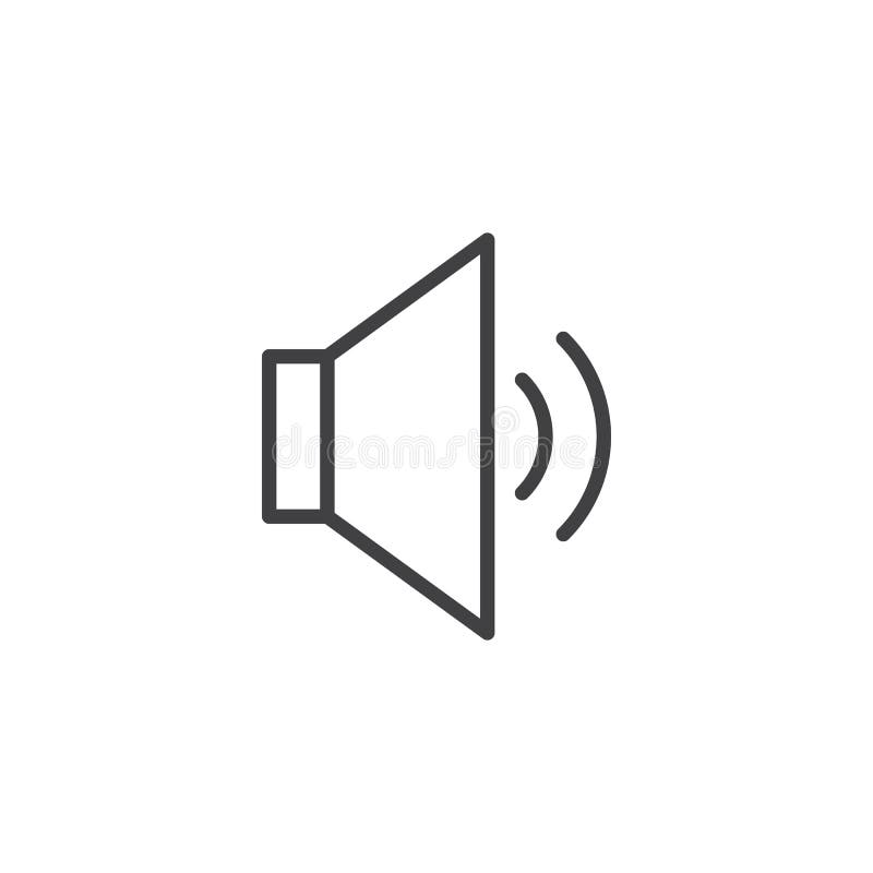 Ligne Icône De Bruit De Volume De Haut-parleur Illustration de Vecteur ...