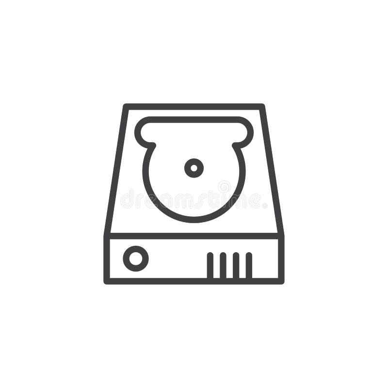 Vecteur D'icône De Lecteur De Disque Dur, Signe Plat Rempli ...