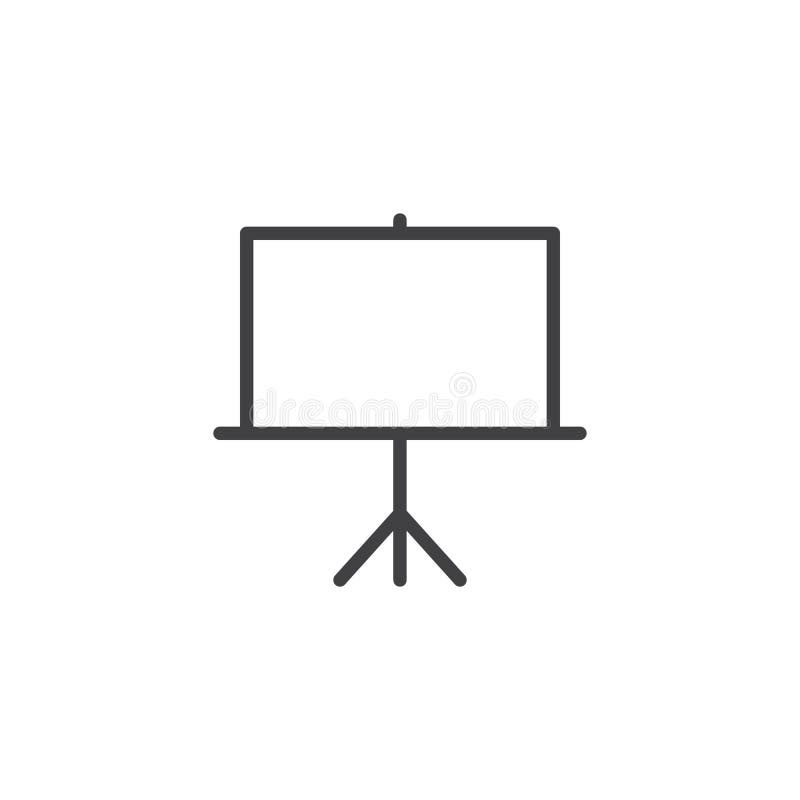 Ligne Icône De Tableau Blanc Illustration de Vecteur - Illustration of ...