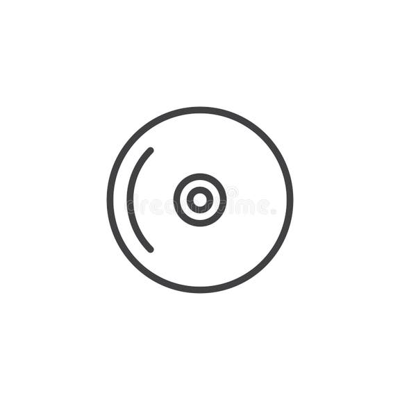 Ligne Icône De Disque Compact Illustration de Vecteur - Illustration du information, logo: 108615852