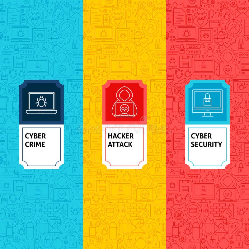 Ligne Labels De Paquet De Pirate Informatique Illustration de Vecteur ...