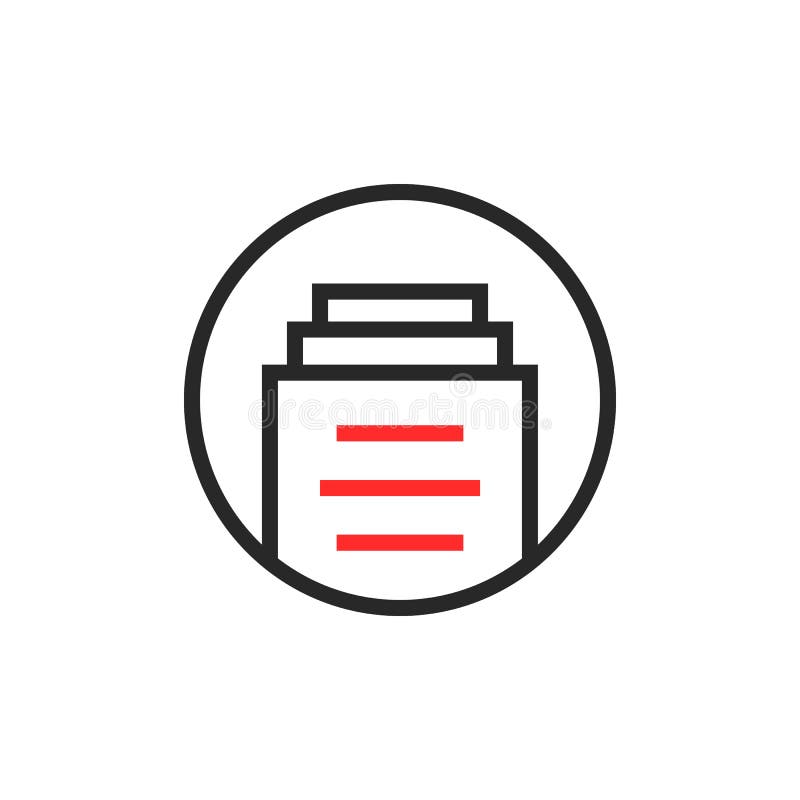 Ligne Mince Logo Rond De Rapport D'isolement Sur Le Blanc Illustration ...