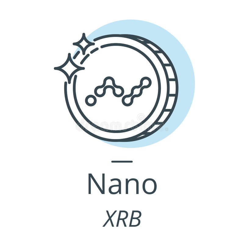 Symbole Nano De Cryptocurrency Illustration de Vecteur - Illustration ...