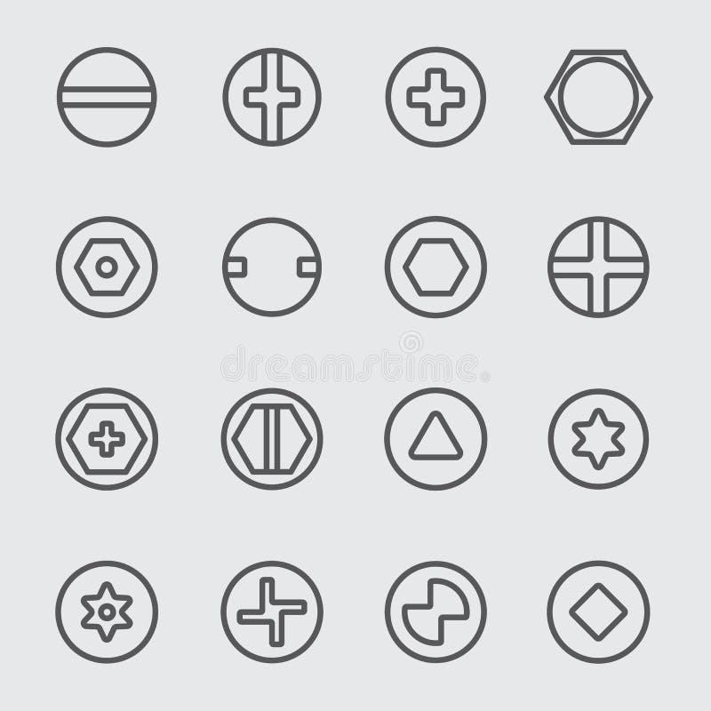 Ligne Principale Icône De Vis Illustration de Vecteur - Illustration du ...