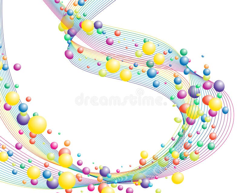 Lignes colorées illustration de vecteur. Illustration du courbes - 8178271