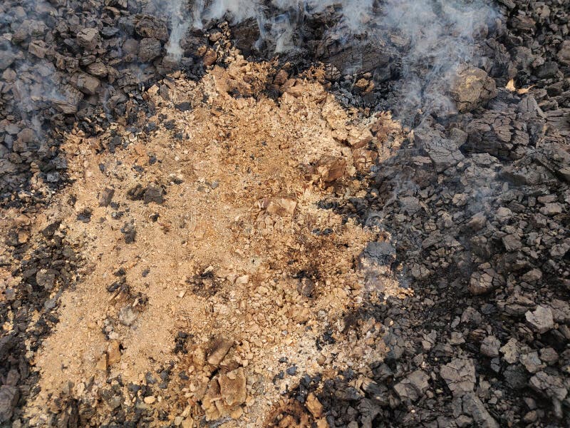 The Lignite Coal Spontaneous Combustion Stock Photo - Image of coal ...