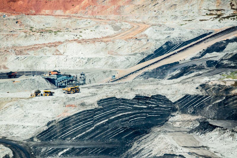 Lignite coalmine stock image. Image of dust, dump, engine - 200743443