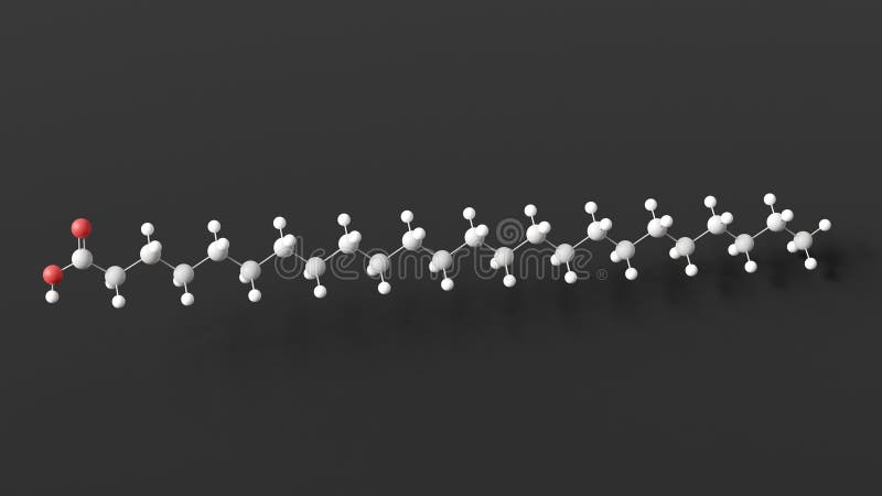 Lignoceric Acid Molecular Structure, 3d Model Molecule, Saturated Fatty ...