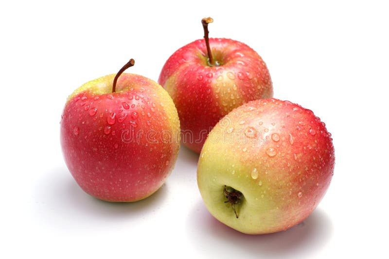 Ligol Apple. Red Beautiful Apples Isolate Stock Photo - Image of apple ...