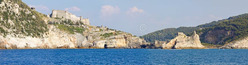 Liguria coast stock photo. Image of rock, fortification - 18897292