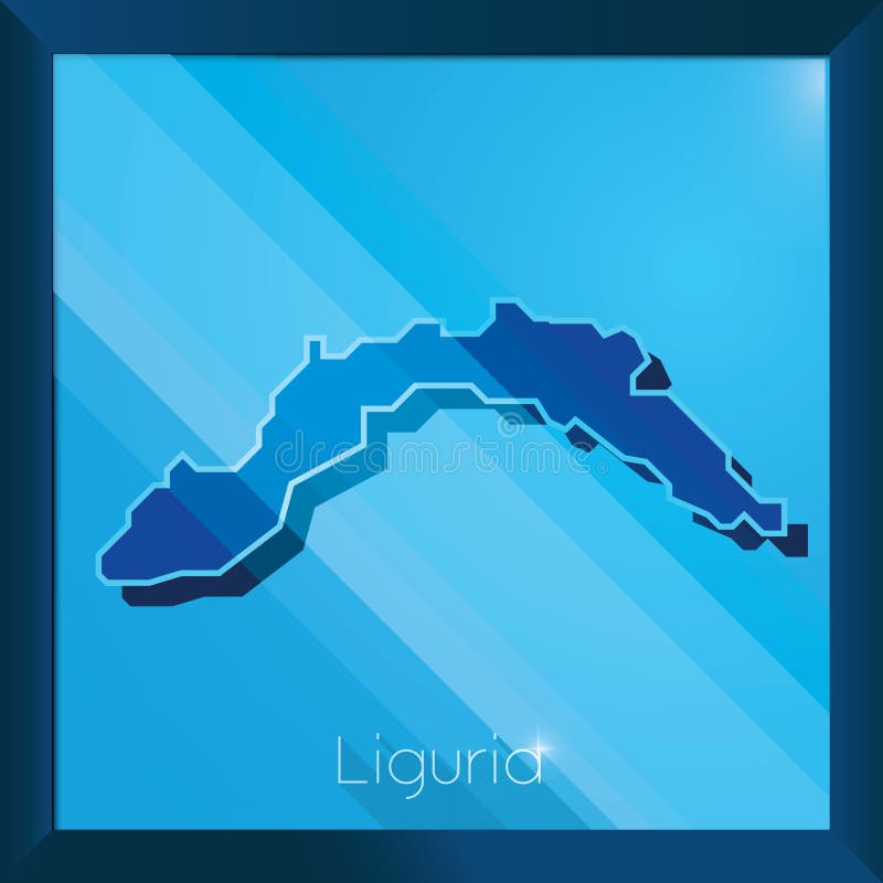 Liguria Map. Vector Illustration Decorative Design Stock Illustration ...