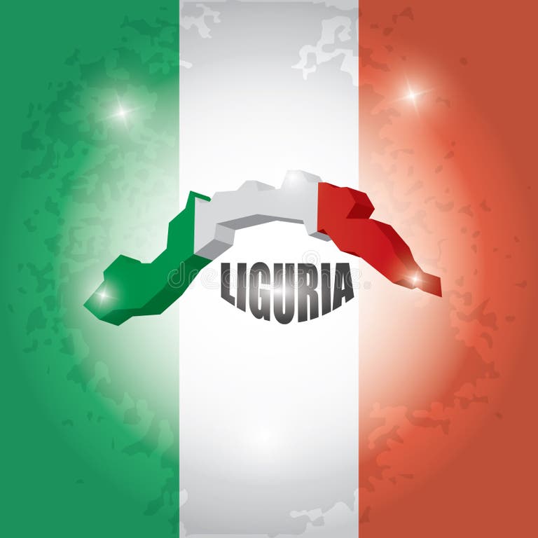 Liguria Map. Vector Illustration Decorative Design Stock Vector ...