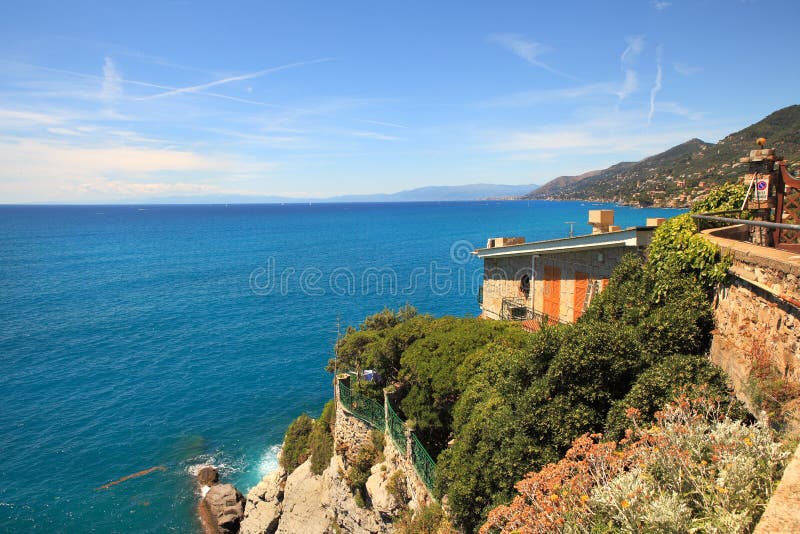 Ligurian sea. stock photo. Image of italian, italy, popular - 19961068