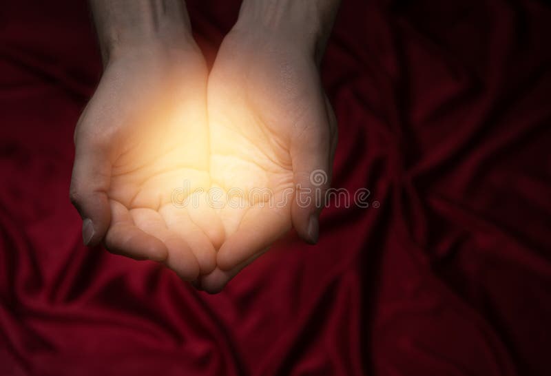 Light in hands stock photo. Image of backgrounds, cupped - 57661672