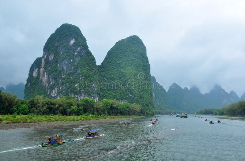Lijiang River in Guilin stock image. Image of natural - 64501207