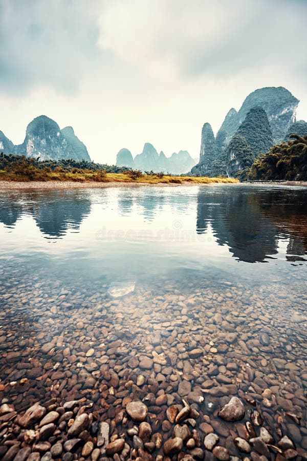 Lijiang River in Xingping, China. Stock Photo - Image of guilin ...
