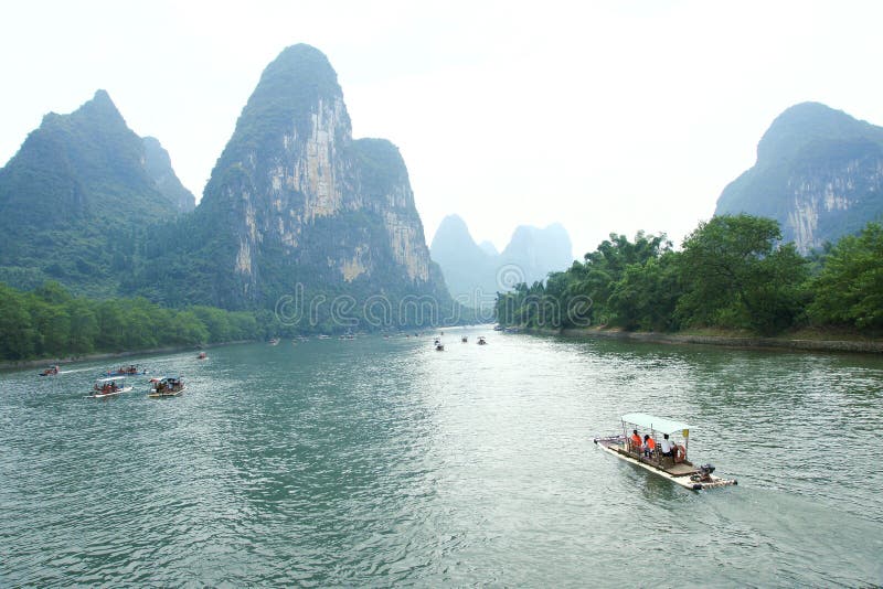 Lijiang scenery stock image. Image of boat, scenery, landscape - 34943215