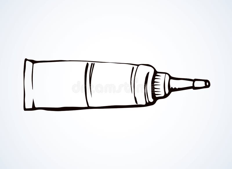 Lijm Vector tekening vector illustratie. Illustration of bureau - 110768231