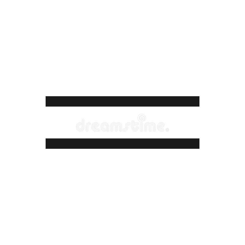 Lika Ikon, Platt Illustration Av Lika, Vektorikon, Likhetstecken ...