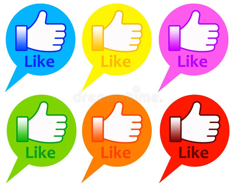 Facebook Like Design editorial stock image. Illustration of shape ...