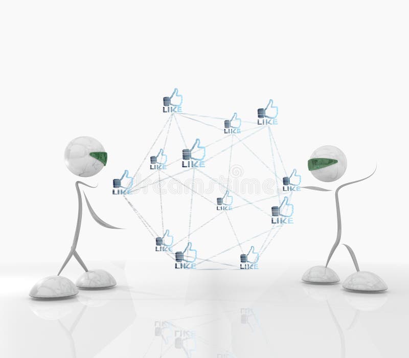 Social Network Members with Like Text Clouds Editorial Photo ...