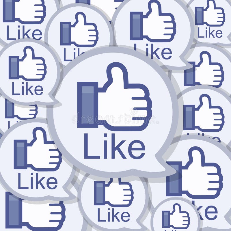 Facebook Like Stamps editorial stock photo. Illustration of community ...