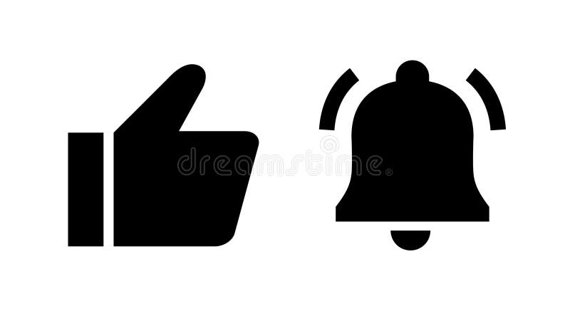 Like and Bell Icon Vector. Subscription Concept Stock Vector ...