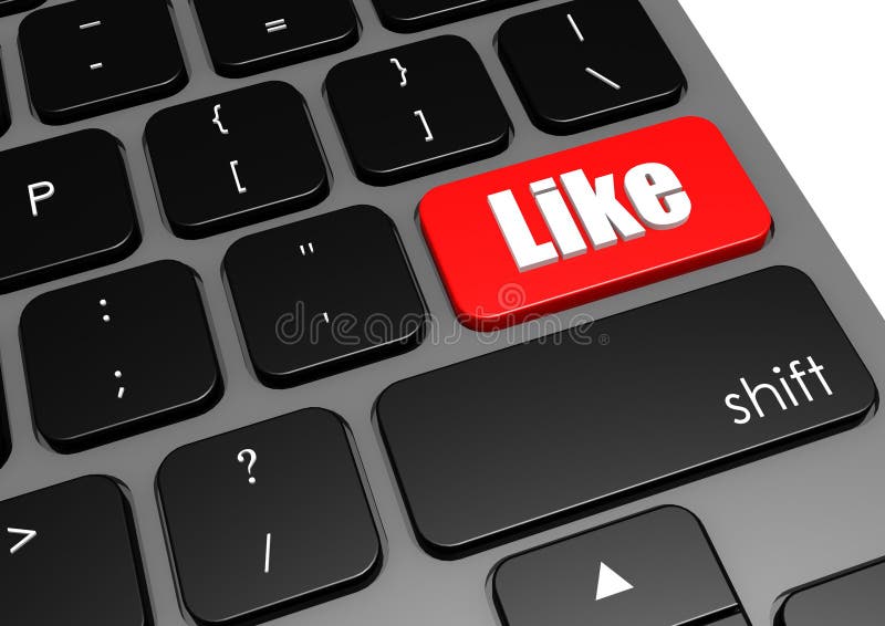 Like with black keyboard stock illustration. Illustration of news ...