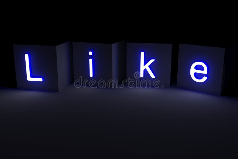 Like blue neon lights stock illustration. Illustration of community ...