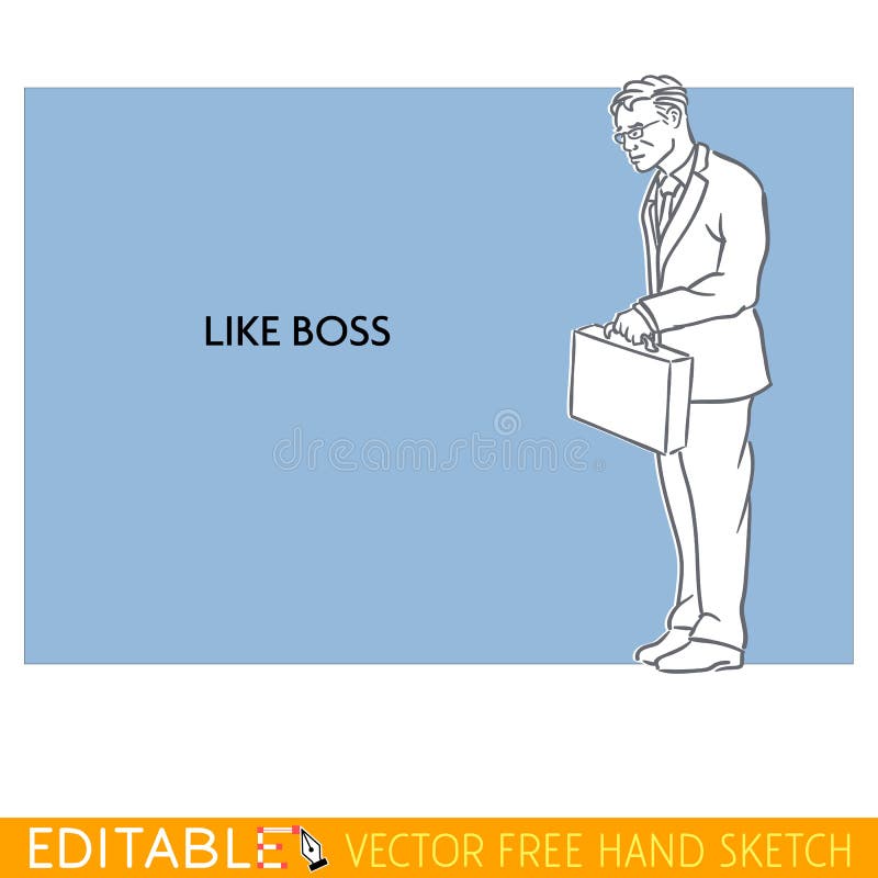 Like Boss. Tall man stock vector. Illustration of hand - 74728850