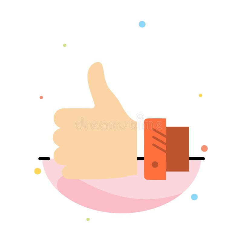 Like, Business, Finger, Hand, Solution, Thumbs Abstract Flat Color Icon ...