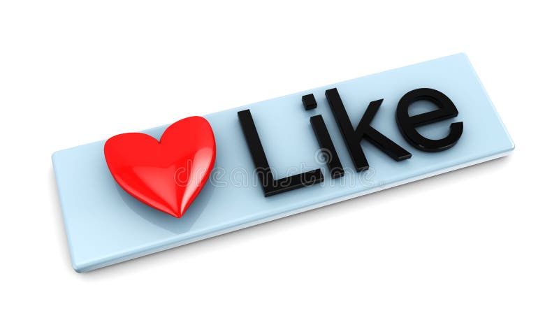 Like button stock illustration. Illustration of liking - 19460258