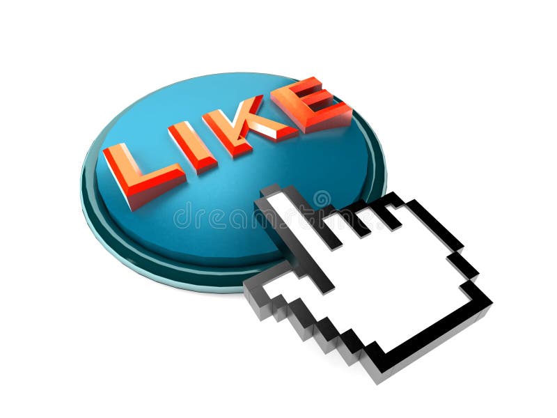 Social Network Concept: Blue Like Button Editorial Image - Illustration ...