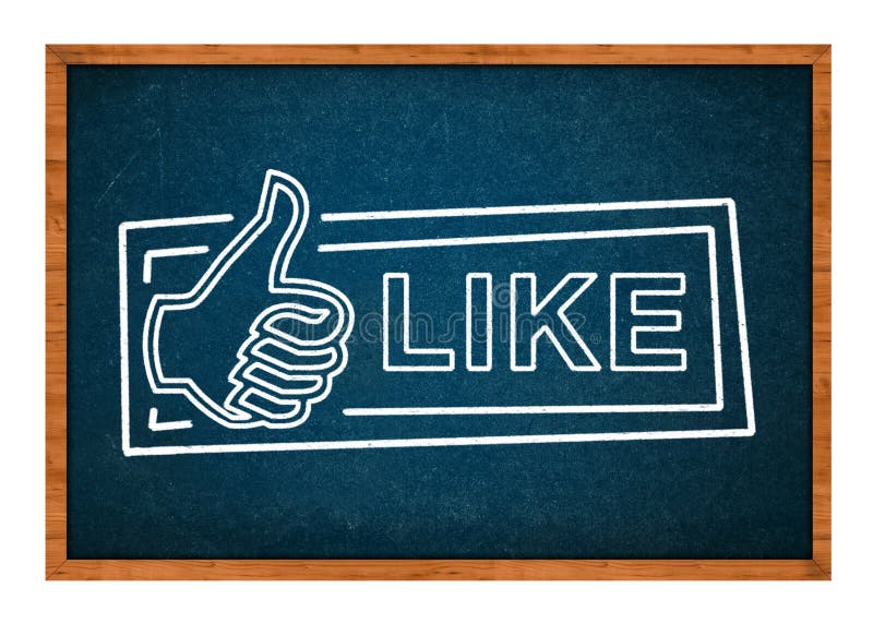 Like button stock image. Image of drawing, blackboard - 29037645