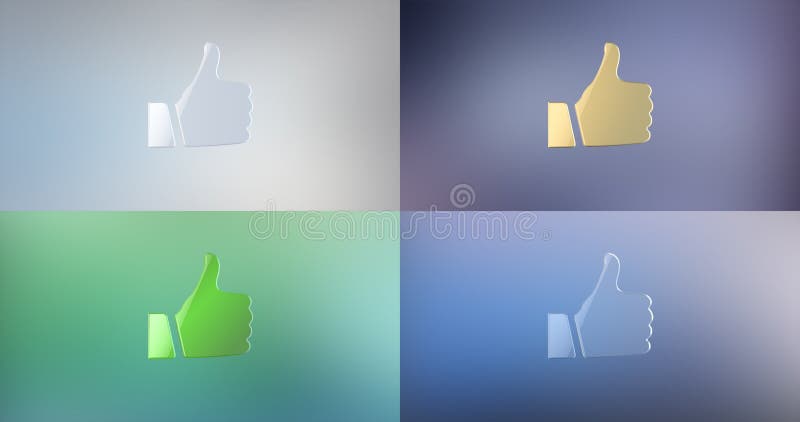 Like Button Color 3d Icon stock video. Video of symbol - 76631519